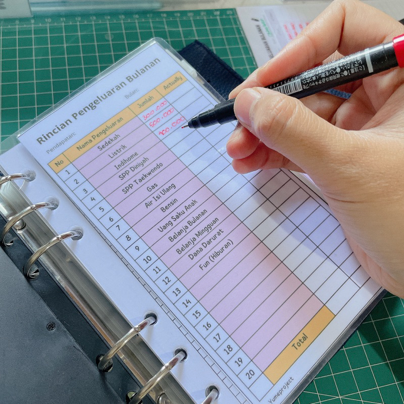 Jual (khusus isian binder A6) kumpulan perlengkapan kalender tracking ...