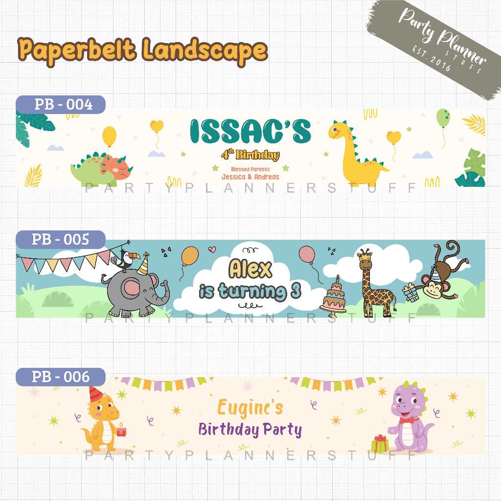 Jual Paperbelt ulang tahun / label box bento / label nasi kotak / paper ...