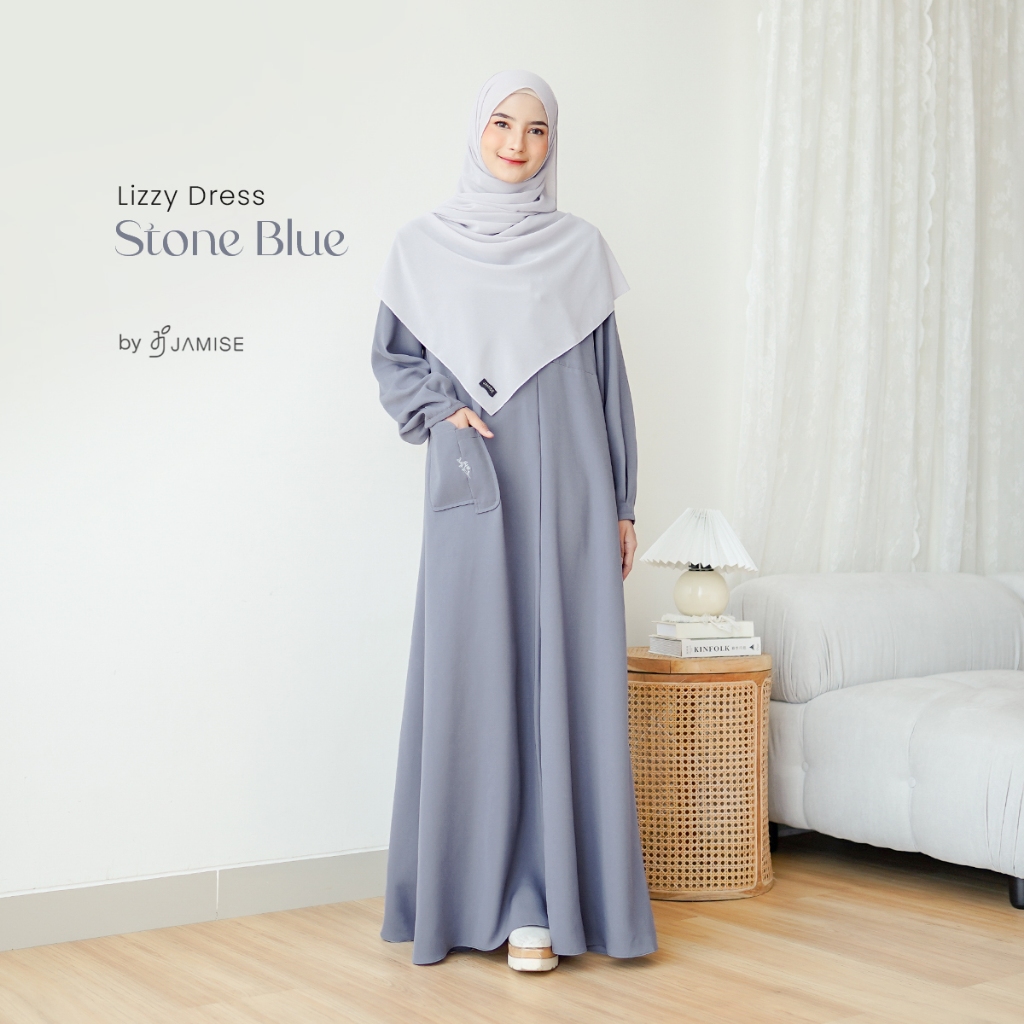 Jual JAMISE SYARI - Lizzy Dress Jamise Syari Dress Abaya Gamis Abaya - Dress Only | Shopee Indonesia