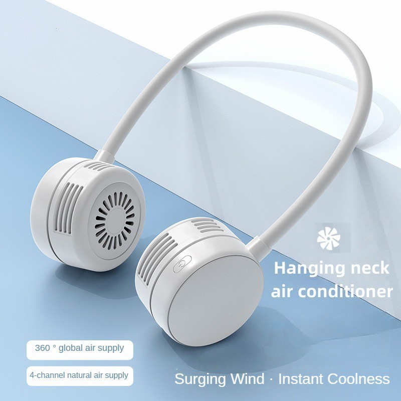 Jual Portable Hanging Neck Fan Foldable Summer Air Cooling USB ...