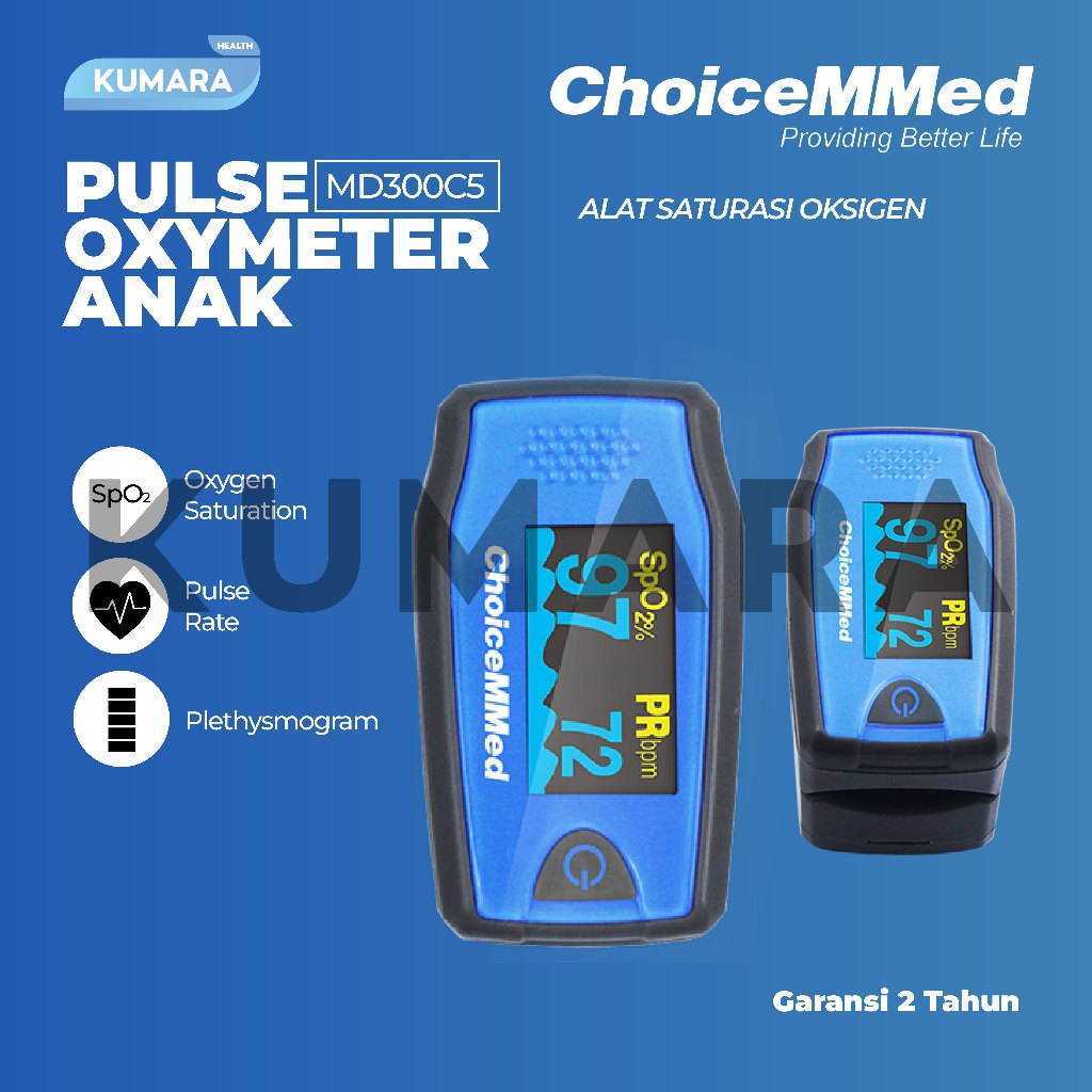 Jual CHOICEMMED - Fingertip Pulse Oximeter Anak MD300C5 / Oksimeter ...