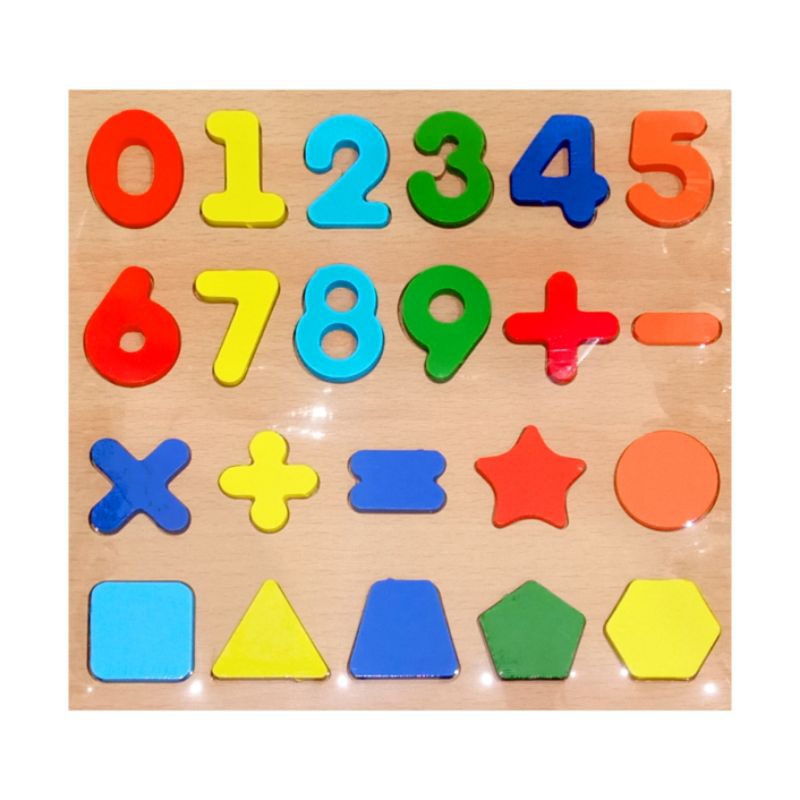 Jual Puzzle Kayu Angka Alfabet Ukuran (M) TEBAL Dan HALUS | Shopee ...
