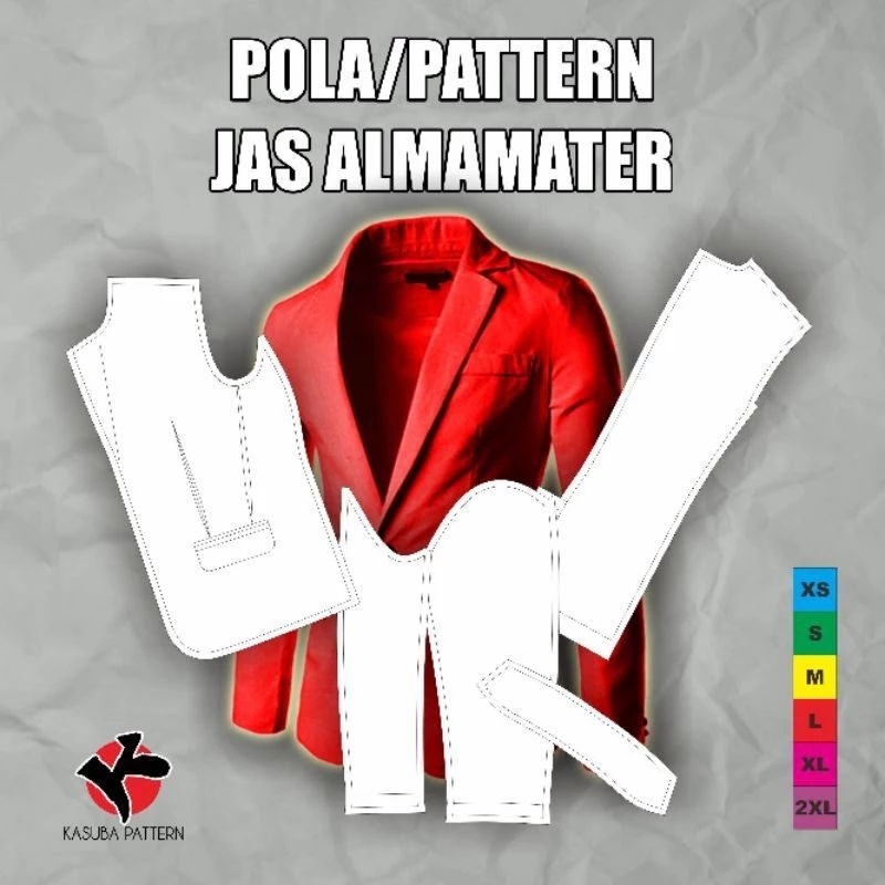 Jual POLA JAS ALMAMATER (PILIH 1 UKURAN) BAHAN KERTAS DUPLEK TEBAL ...