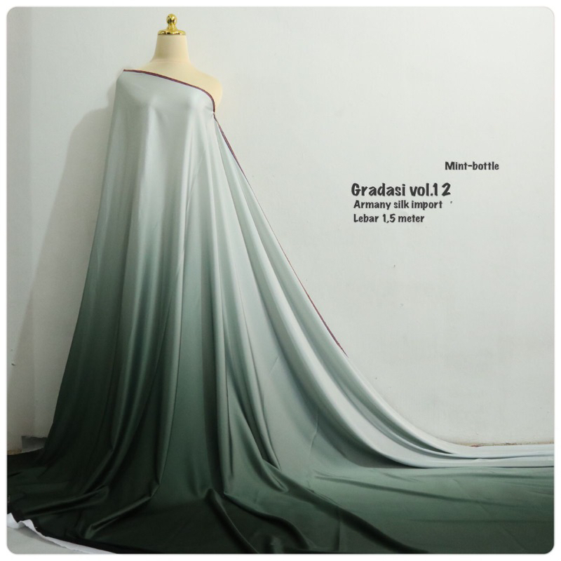 Jual TERBARU |bahan kain armany silk gradasi | kain seragam bridesmaid| kain ombre|kain polos 2 ...