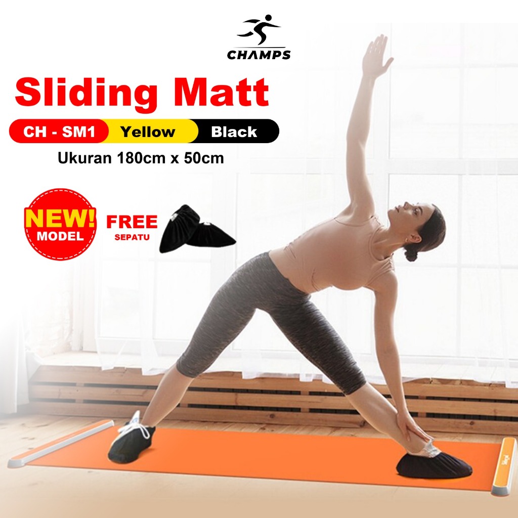 Jual CHAMPS Sliding Mat Alat Fitness Gesek Kaki Portabel Alat Olahraga ...
