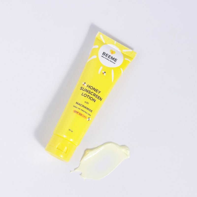 Jual Beeme Honey Sunscreen Lotion With Niacinamide 50+++ 20gr | Shopee ...