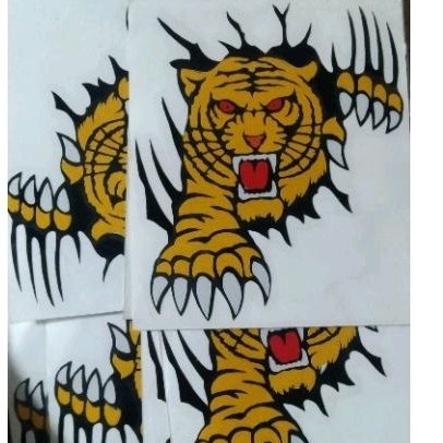 Jual sticker cuting gambar harimau keren bahan cuting timbul | Shopee ...