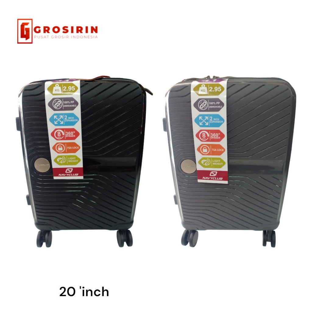 Jual Koper Solo Navy Club Original Series Fiber 20 Inch Cabin TSA Lock ...