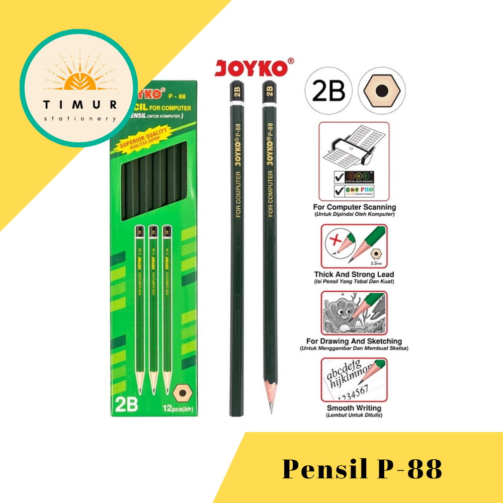 Jual Pensil Joyko P-88 2B isi 12 Pcs | Shopee Indonesia