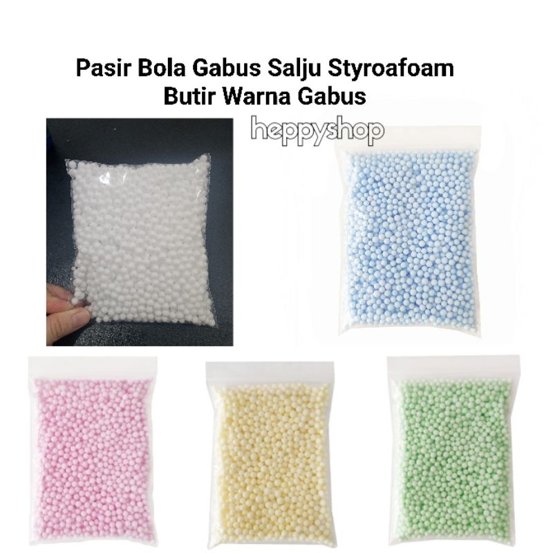 Jual Pasir Bola Gabus Salju Styroafoam Butir Warna Gabus | Shopee Indonesia