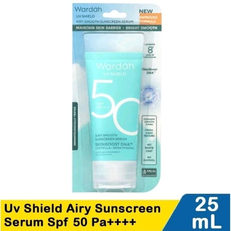 Jual Wardah UV Shield Airy Smooth Sunscreen Serum SPF 50 PA++++ - Sunscreen matte 25ml | Shopee ...
