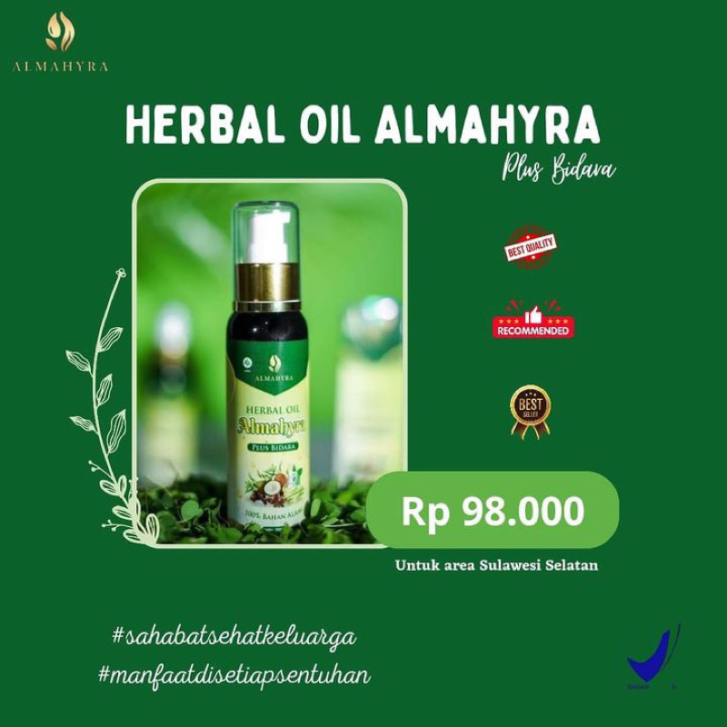 Jual ALMAHYRA HERBAL OIL 100% ASLI 100ML (Free Gift) | Shopee Indonesia