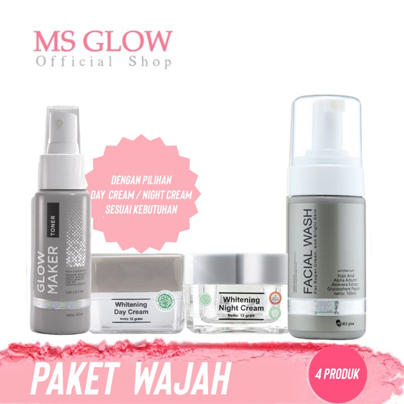 Jual 1 PAKET MS GLOW FREE POUCH / MS GLOW PAKET | Shopee Indonesia