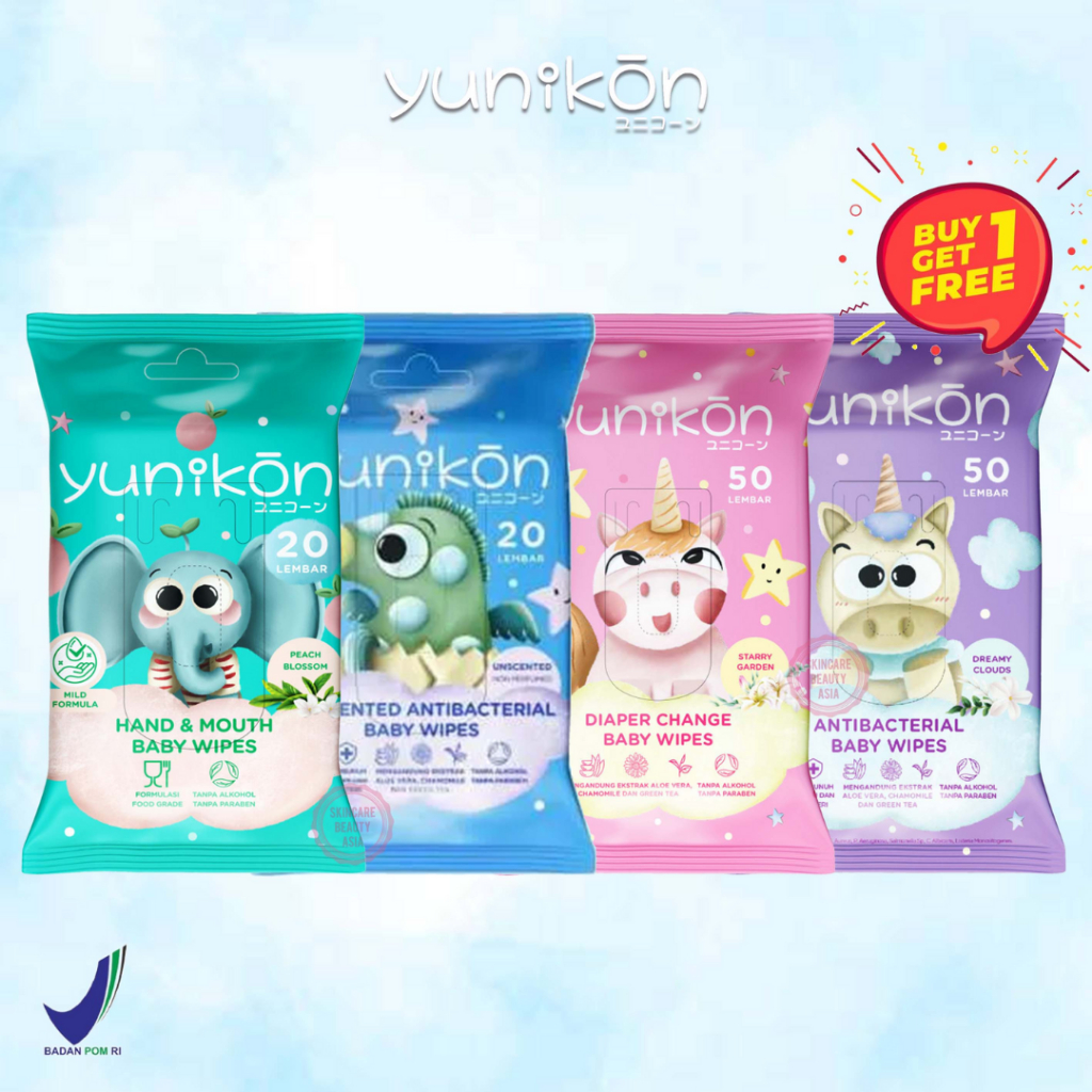 Jual YUNIKON BABY WIPES 50'S BUY 1 GET 1 FREE - TISU BASAH BAYI ...