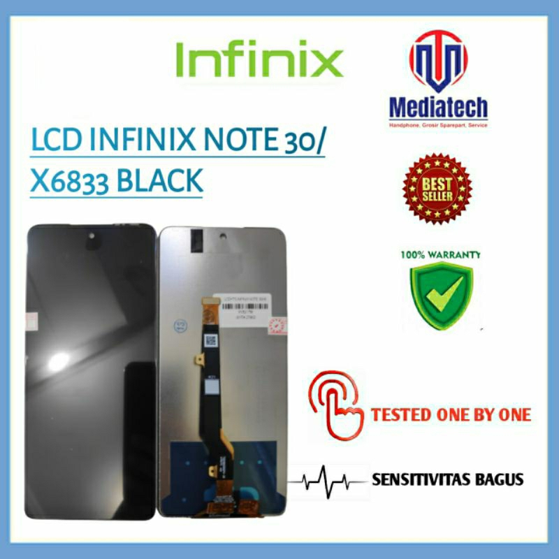 Jual LCD INFINIX NOTE 30/X6833 BLACK INCELL | Shopee Indonesia