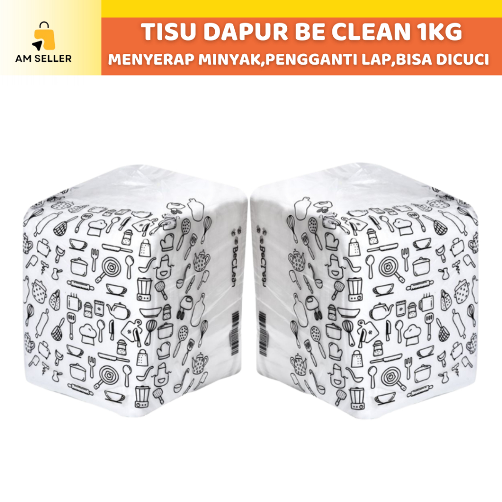 Jual Tisue Dapur BE CLEAN 1kg / Tisu Serbaguna / Tissu Penyerap minyak ...