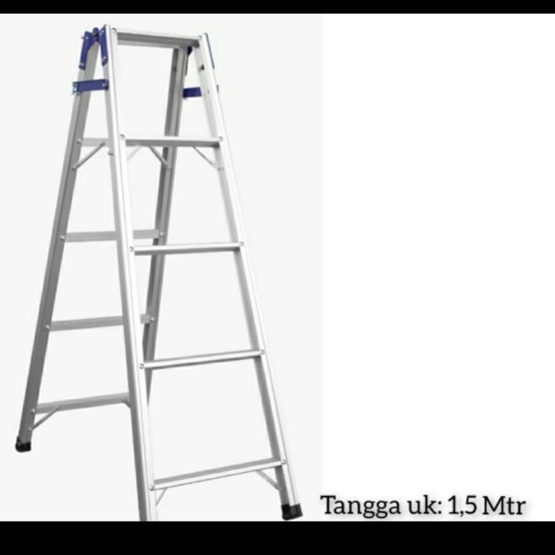 Jual Tangga Lipat 1.5 ,2 Meter Steger Kuat Alumunium | Shopee Indonesia