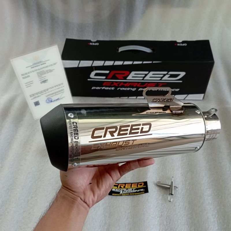 Jual Slencer only / hanya tabung saja 100% original Creed Exhaust tipe DT + db killer inlet 50mm ...