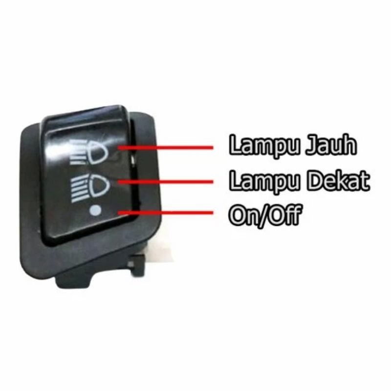 Jual Tombol Saklar Dimmer Lampu Motor Kotak 3 Mode On Off Dim Jauh ...