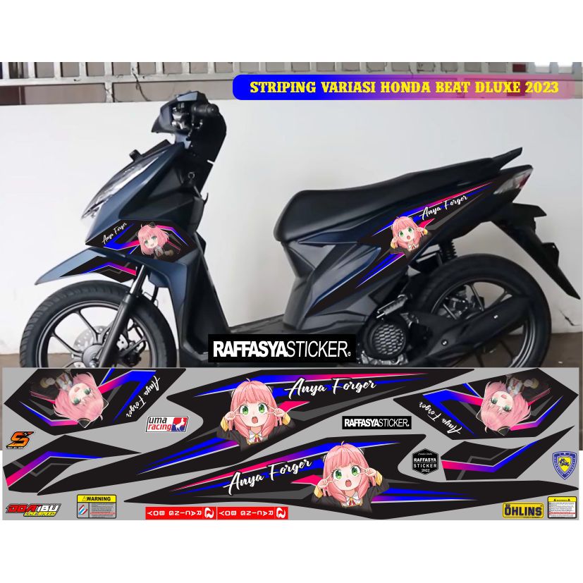 Jual COD-STRIPING VARIASI HONDA BEAT DELUX/BEAT STREET new2020-2023 lis ...