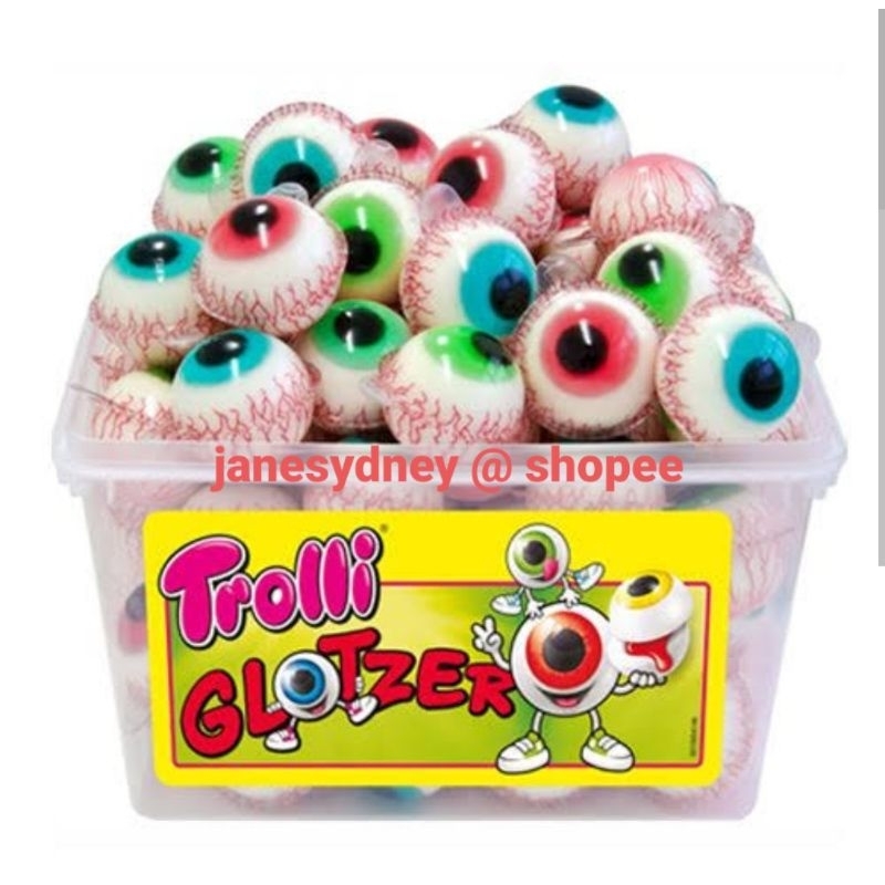 Jual Trolli Spooky Eyes Trolli Glotzer Gummy Eye Ball Eyeball Candy ...