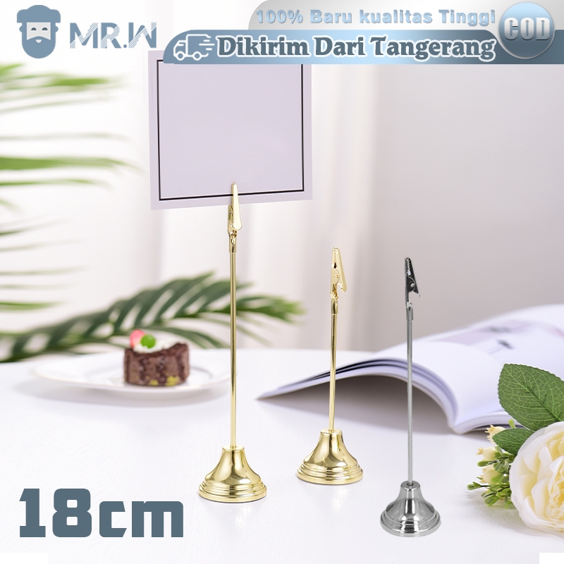 Jual 18cm Table Number Stand Stainless Tiang Nomor Meja Tatakan Holder ...