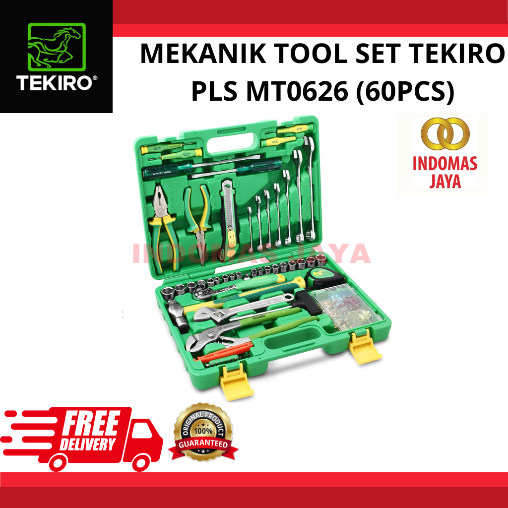 Jual TEKIRO MEKANIK TOOLS 60 PCS PLASTIK /TOOLKIT / TOOLS - ALAT PERKAKAS TEKIRO TOOL SET 60 PCS ...