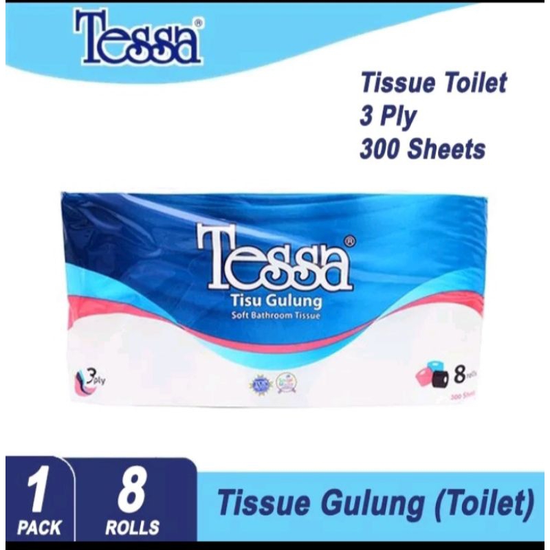 Jual Tessa tissue toilet | tisu toilet 300 sheets| tessa soft bathroom ...