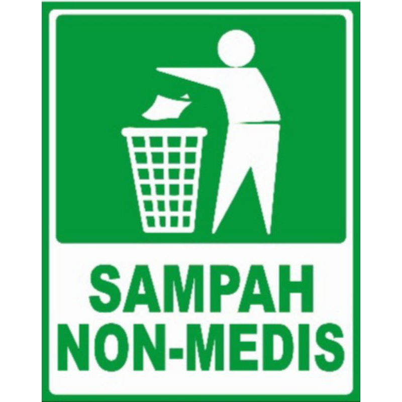 Jual Stiker sampah medis sampah non medis sampah organik B3 | Shopee ...