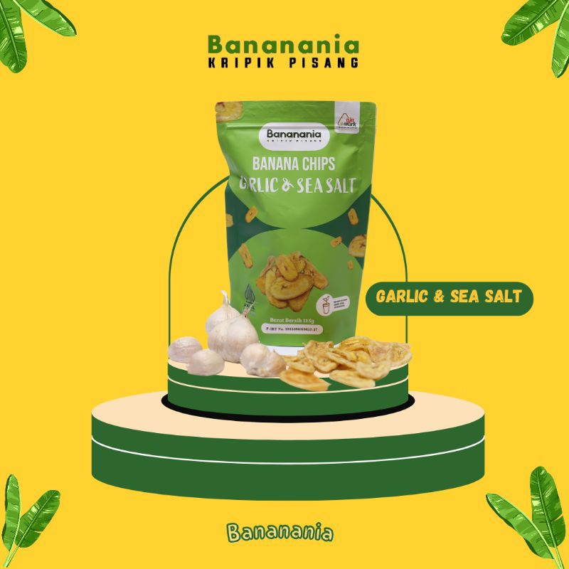 Jual Bananania Keripik Pisang Rasa Garlic & Sea Salt 105gr | Shopee ...