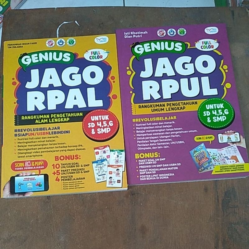 Jual buku genius jago RPAL dan RPUL full color untuk sd kelas 4/5/6 dan ...