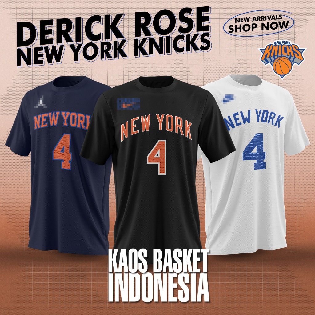 Jual Baju Basket Pria Wanita NBA T shirt basket Kaos New York Knicks No ...