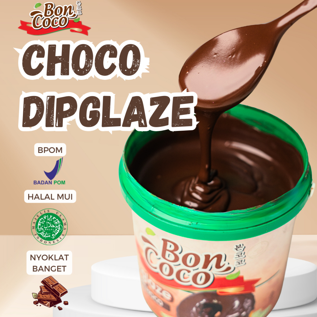 Jual Boncoco Choco Dipglaze 1 KG (Topping Donat Rasa Coklat - Dark ...