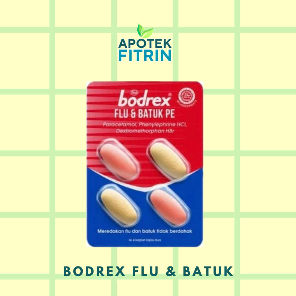 Jual BODREX FLU DAN BATUK TIDAK BERDAHAK PE STRIP 4 KAPLET | Shopee ...