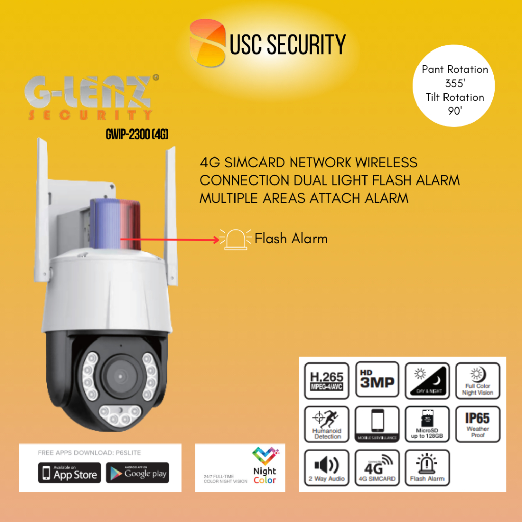 Jual GLENZ CCTV Sim Card4G PTZ Camera 3MP - GWIP 2300 | Shopee Indonesia