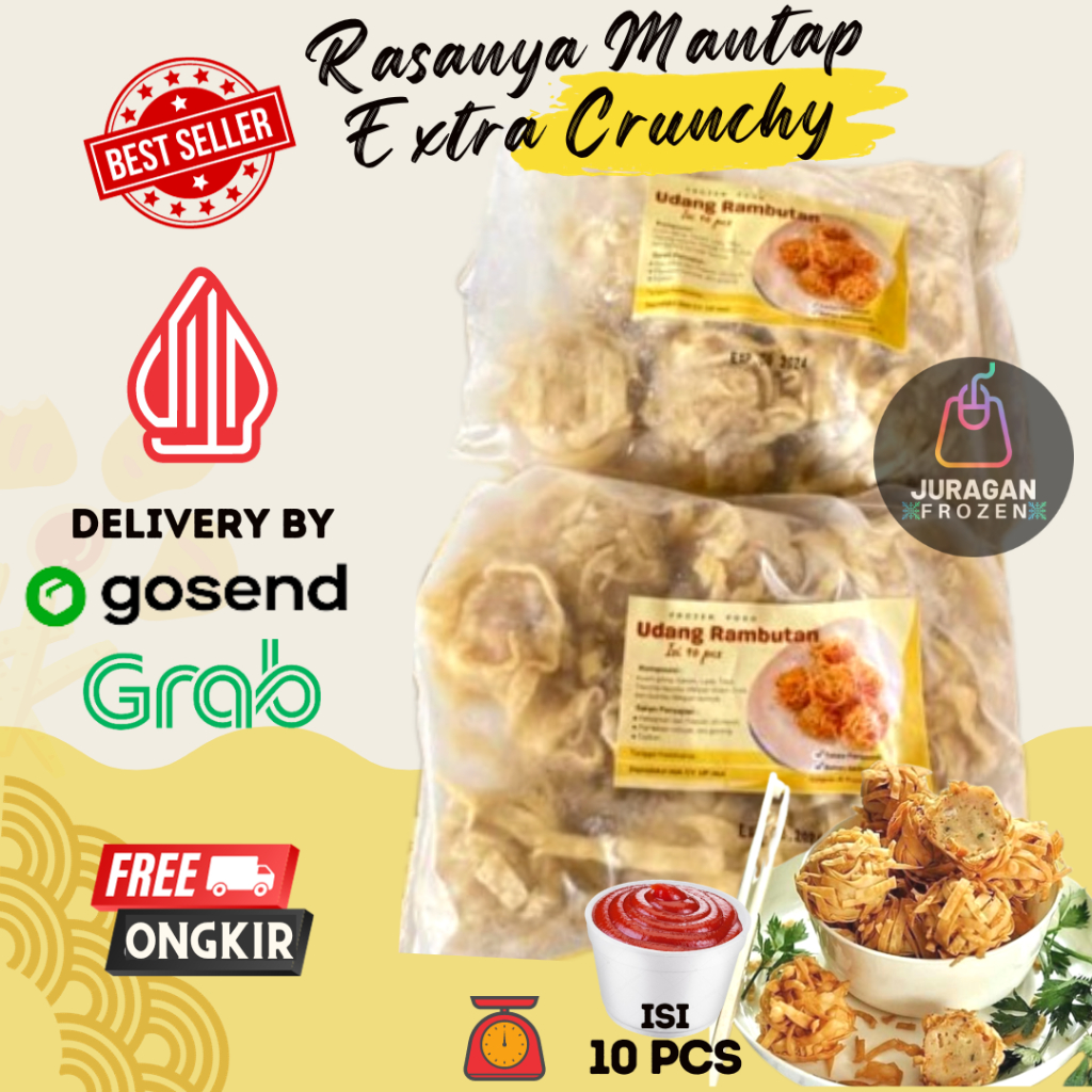 Jual BENTO UDANG RAMBUTAN FROZEN PREMIUM / DIMSUM GORENG CRISPY BOLA ...