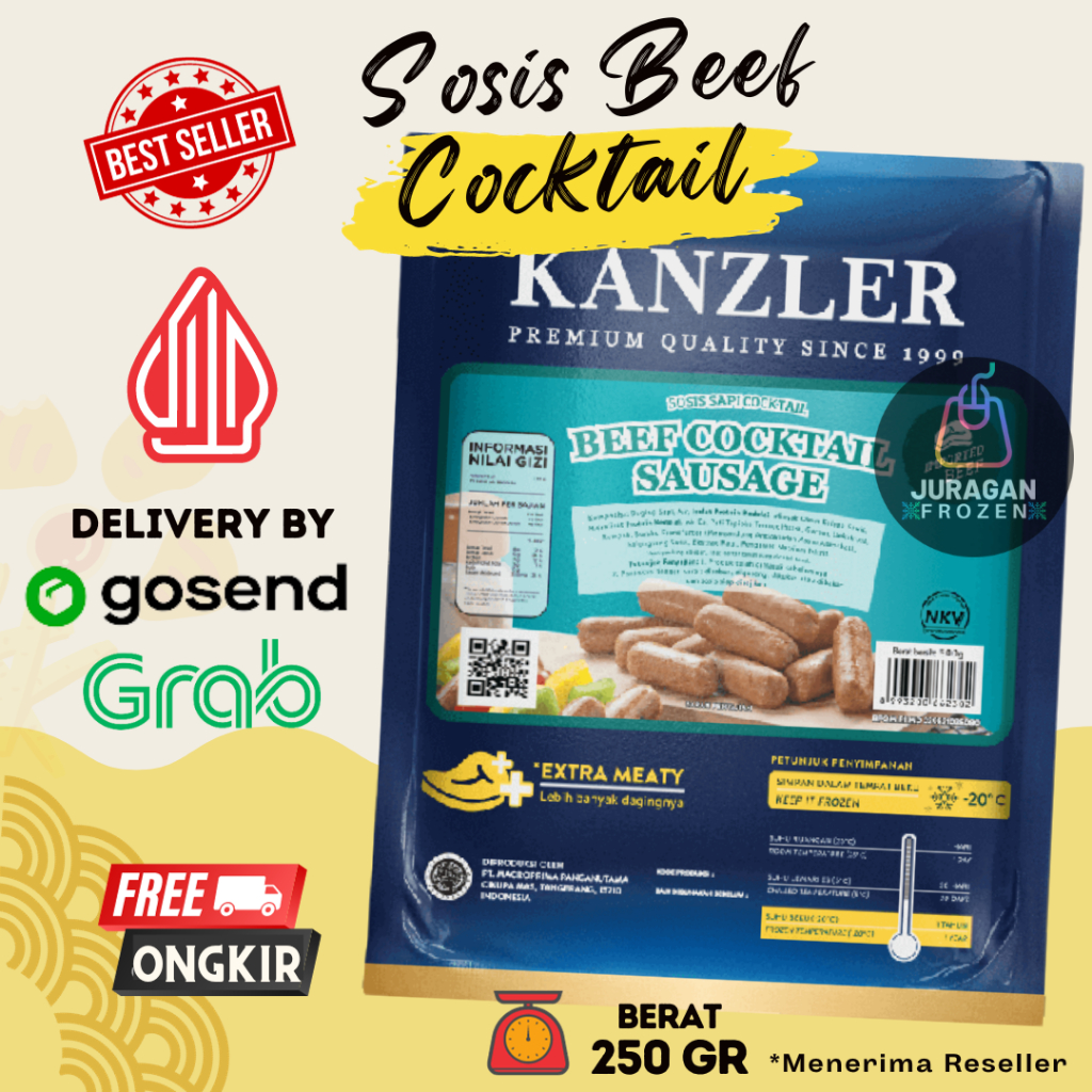 Jual SOSIS KANZLER BEEF COCKTAIL / KENZLER MINI MURAH / SAUSAGE ...