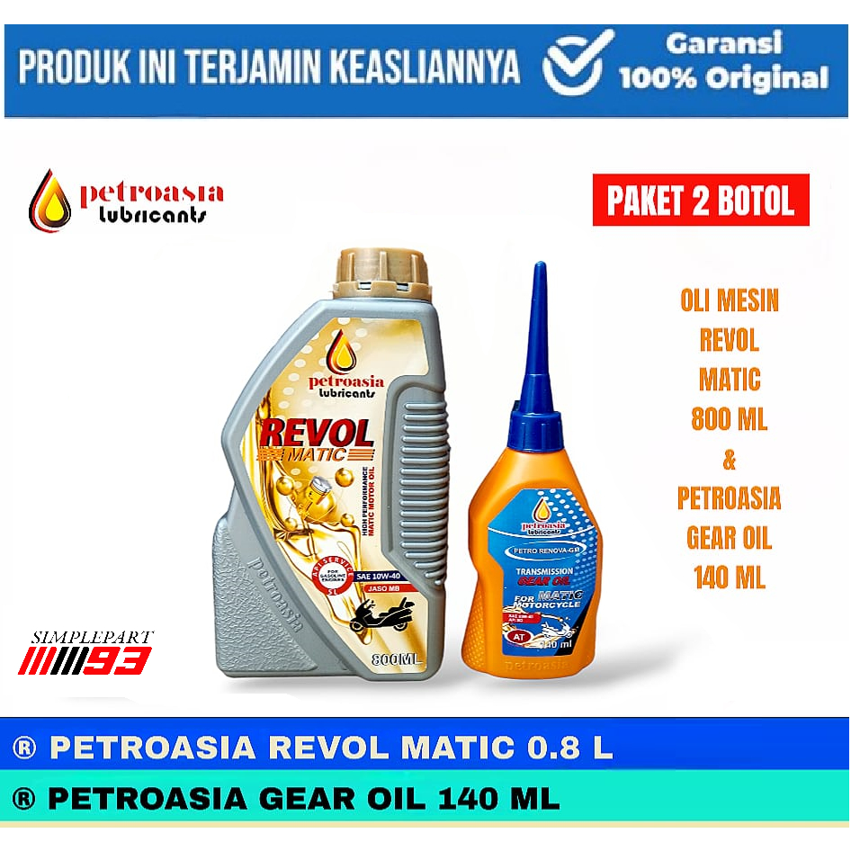 Jual PAKET [ 2 PCS ] - Oli Mesin PETROASIA REVOL MATIC Sae [ 10W-40 ...