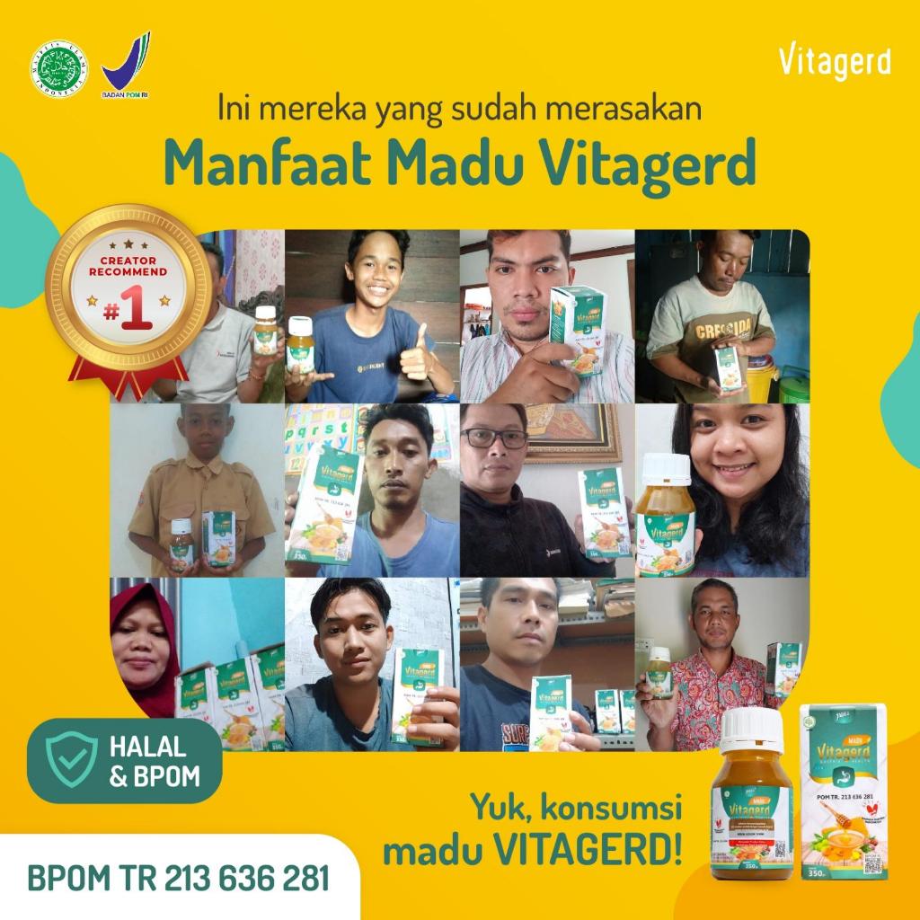 Jual Madu Vitagerd Asli 100% Original Herbal Asli Obat Asam Lambung ...