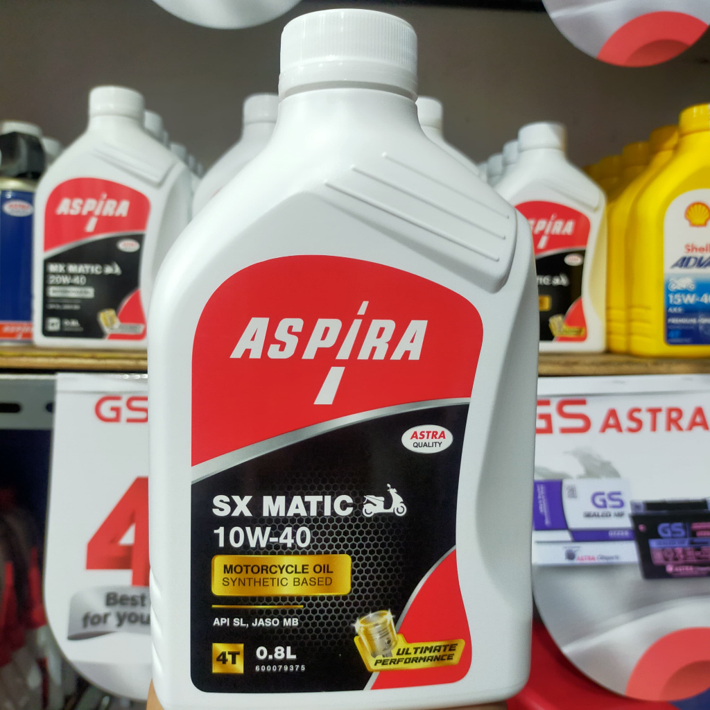Jual Oli Motor Honda Yamaha SX MATIC 10W-40 ASPIRA Oil 0.8L Original ...