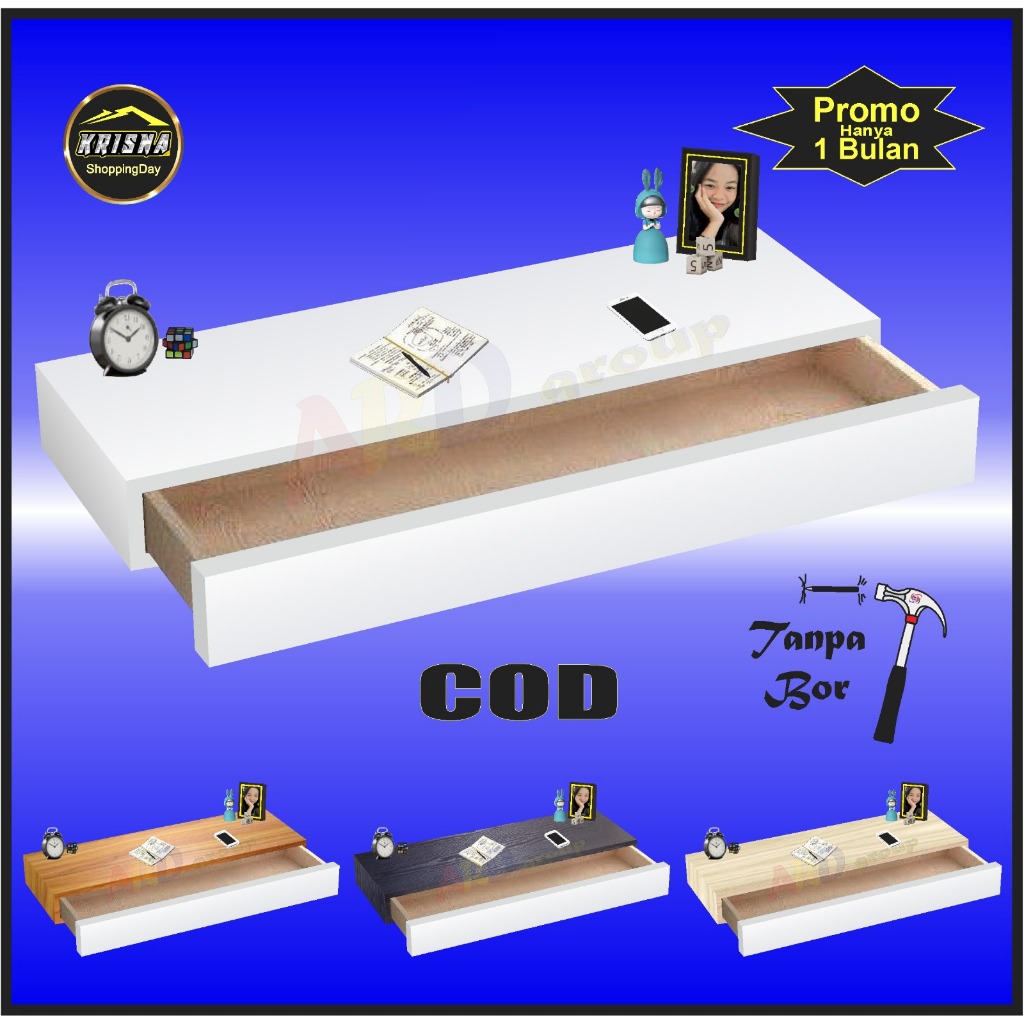 Jual (RL 002)Rak Dinding Ambalan/Meja Minimalis/Meja Rias Kamar Tidur ...