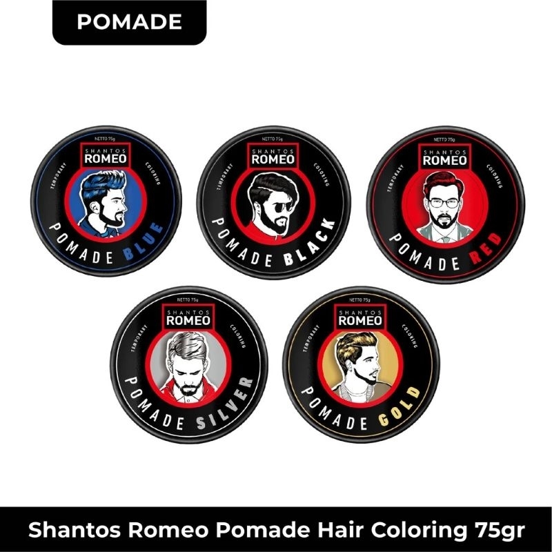 Jual Shantos Romeo Hair Coloring Pomade Pomade Warna Temporary Hair ...