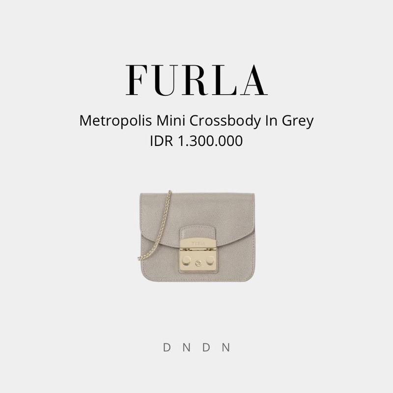 Jual Mini Metropolis Crossbody In Grey | Shopee Indonesia