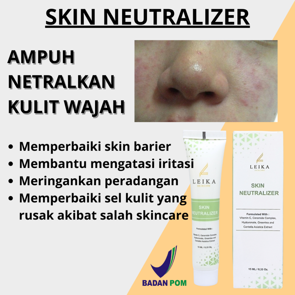 Jual Skin Neutralizer Leika Skincare BPOM Krim Penteral Wajah Atasi ...