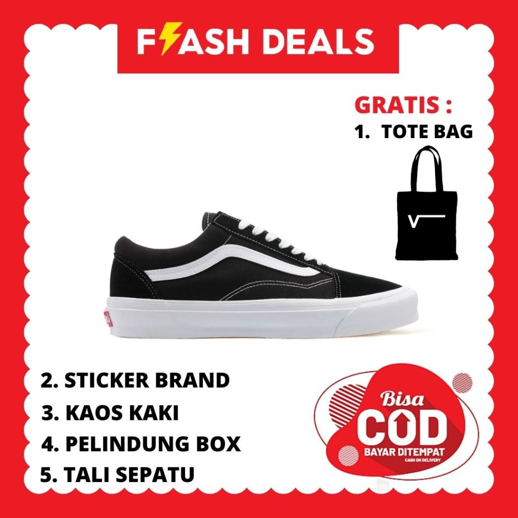 Jual SEPATU OLD SKOOL OG BLACK WHITE/OLD SKOOL OG HITAM PUTIH | Shopee ...
