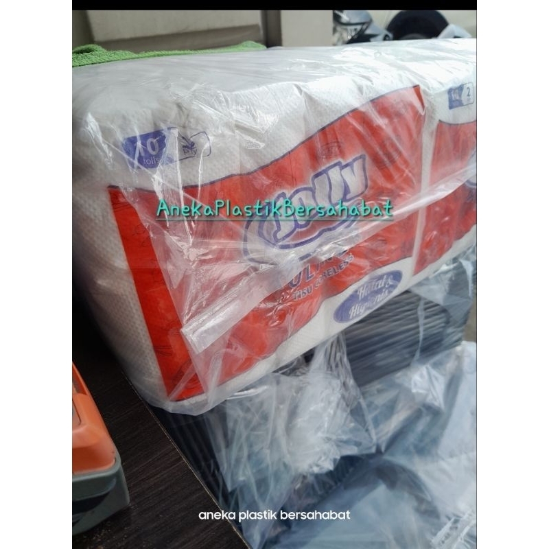 Jual tissue jolly gulungan 2 ply , tissue coreless | Shopee Indonesia