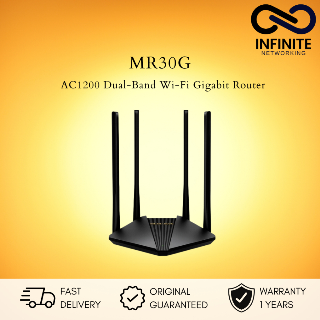 Jual MERCUSYS MR30G AC1200 Wireless Dual Band Gigabit Router | Shopee ...