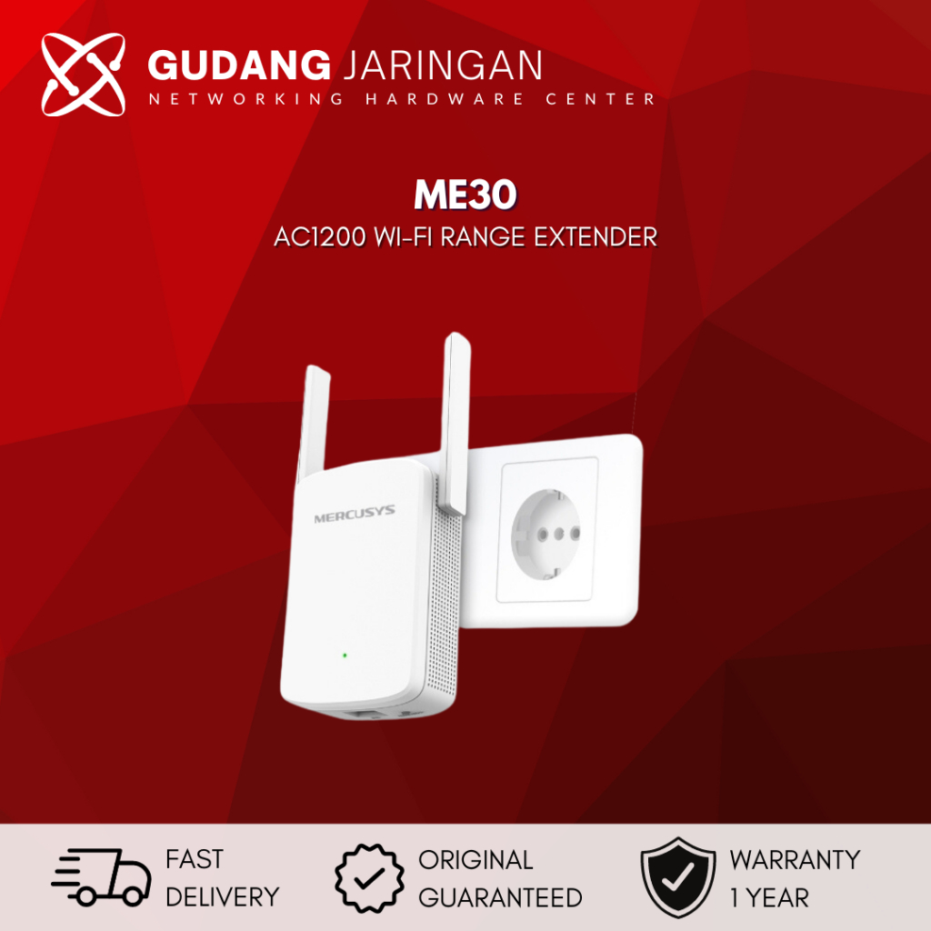 Jual MERCUSYS ME30 AC1200 Wi-Fi Range Extender | Shopee Indonesia