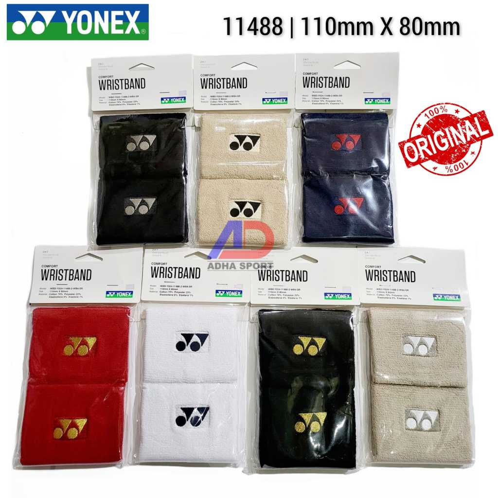 Jual Wristband Badminton Yonex 2 in 1 Comfort Wrist Band 11488 Original ...