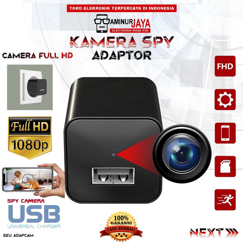 Jual Spy Camera Colokan USB Charger Adaptor Kamera Full HD 1080P Motion ...